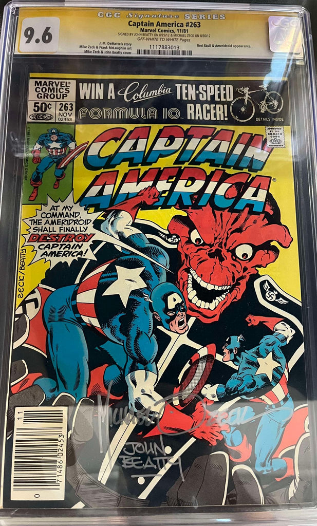 Home › CGC 9.6 Signature Series Captain America #263 Signed by John ...