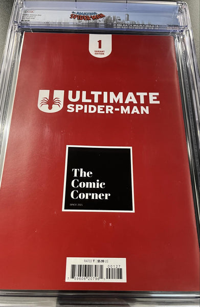 cgc-98-ultimate-spider-man-1-comic-corner-virgin-edition-custom-label ...