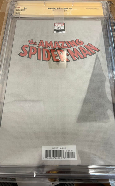 cgc-98-signature-series-amazing-spider-man-26-adams-variant-signed-by ...