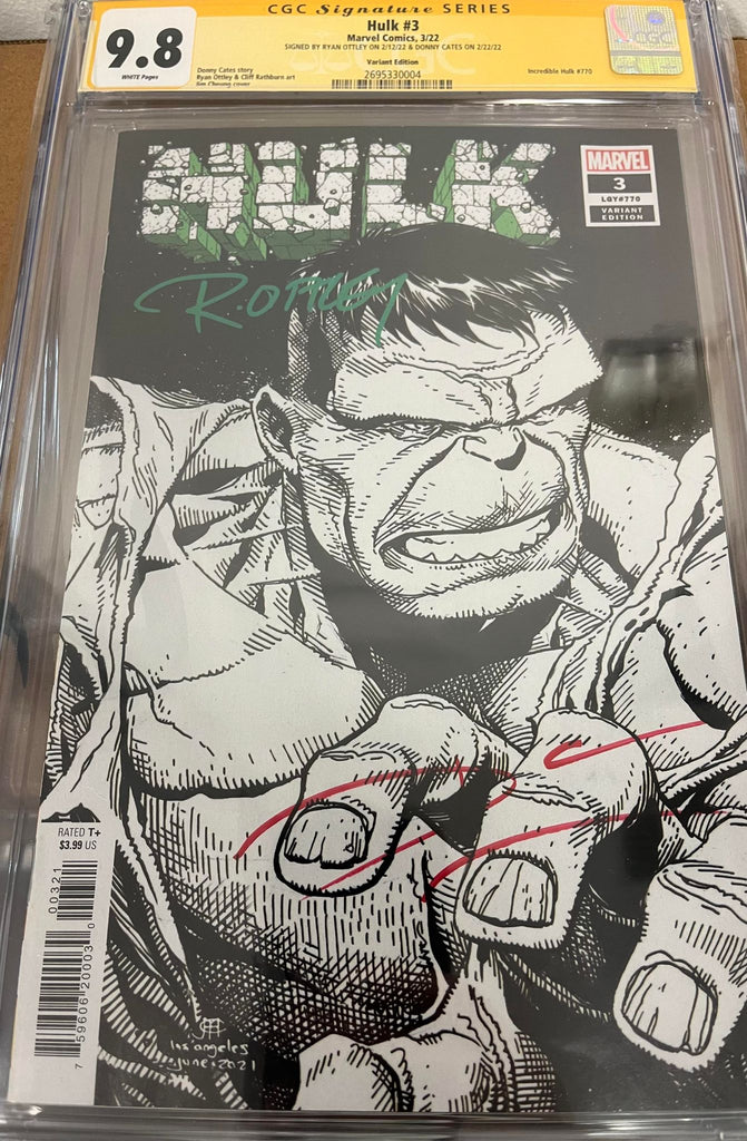 Home › CGC 9.8 Signature Series Hulk #3 Variant Edition Signed by Ryan ...